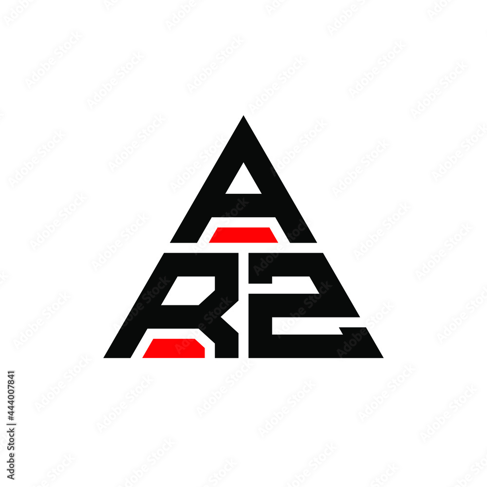 ARZ triangle letter logo design with triangle shape. ARZ triangle logo ...