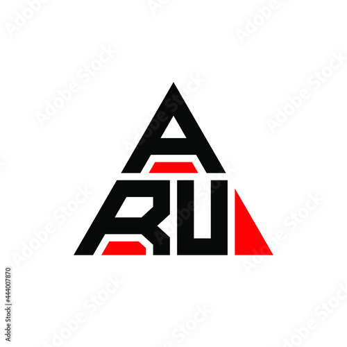 ARU triangle letter logo design with triangle shape. ARU triangle logo ...