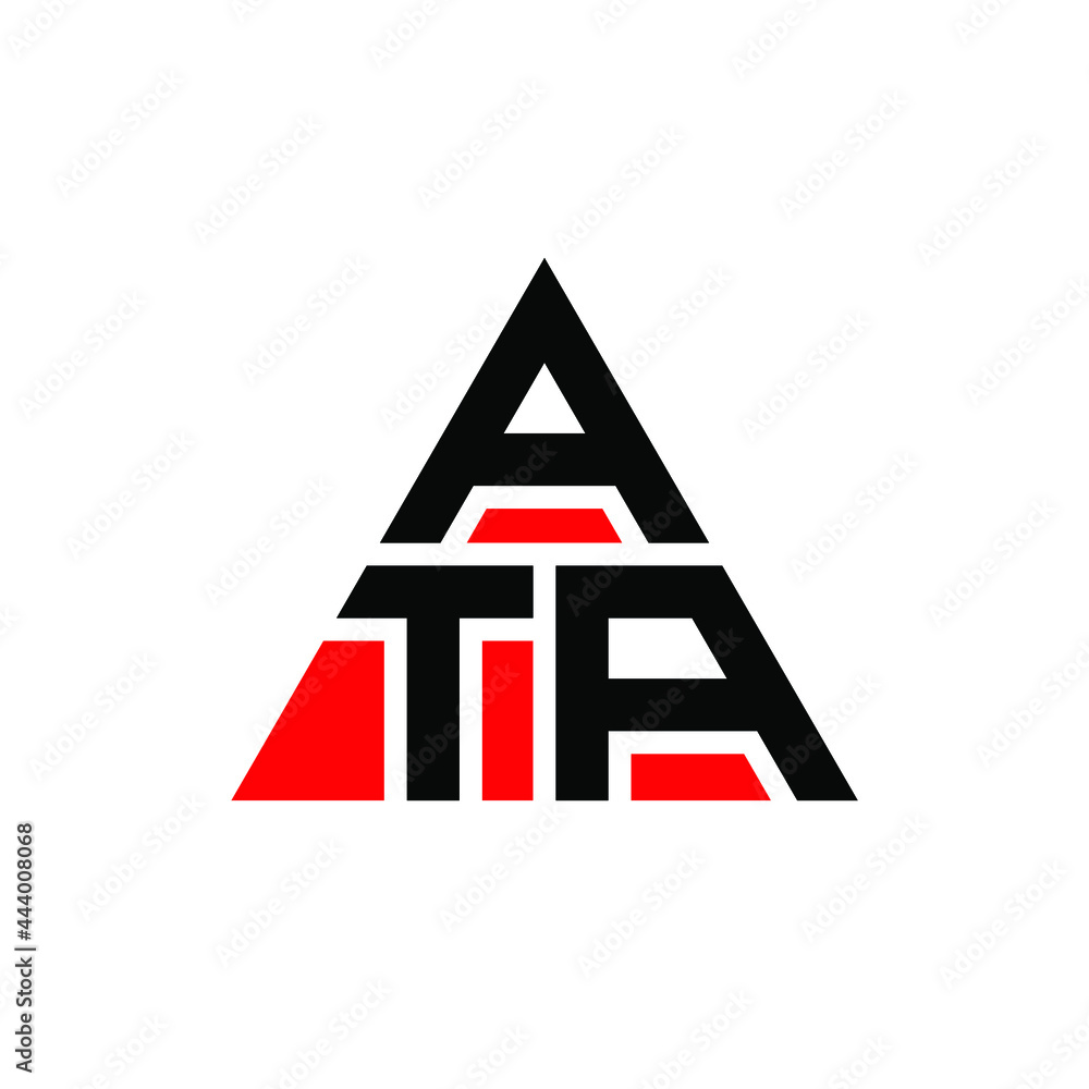 ATA triangle letter logo design with triangle shape. ATA triangle logo ...