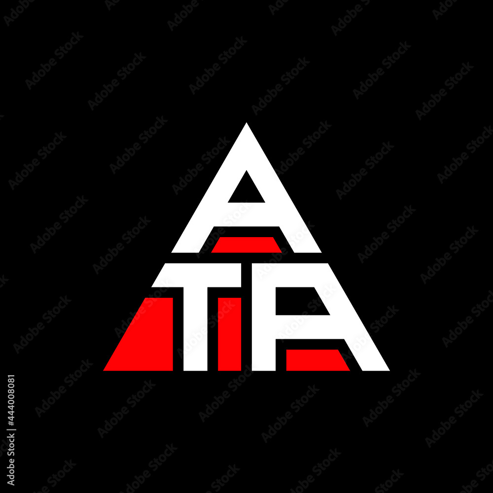 ATA triangle letter logo design with triangle shape. ATA triangle logo ...