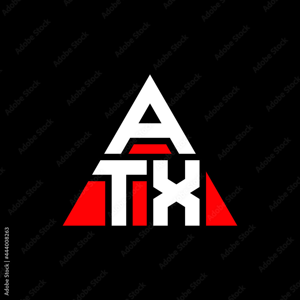 ATX triangle letter logo design with triangle shape. ATX triangle logo ...
