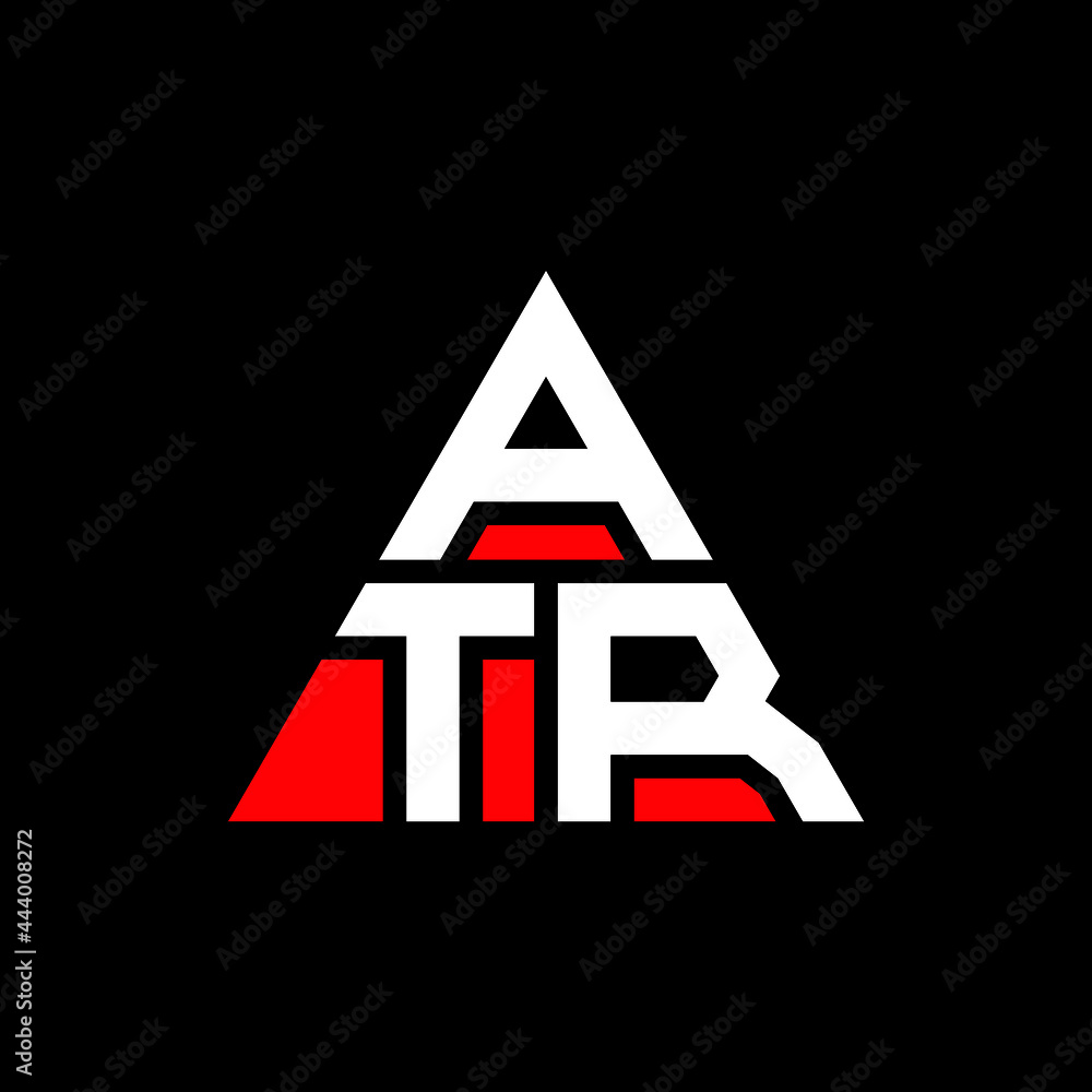 ATR triangle letter logo design with triangle shape. ATR triangle logo ...