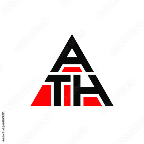 ATH triangle letter logo design with triangle shape. ATH triangle logo ...