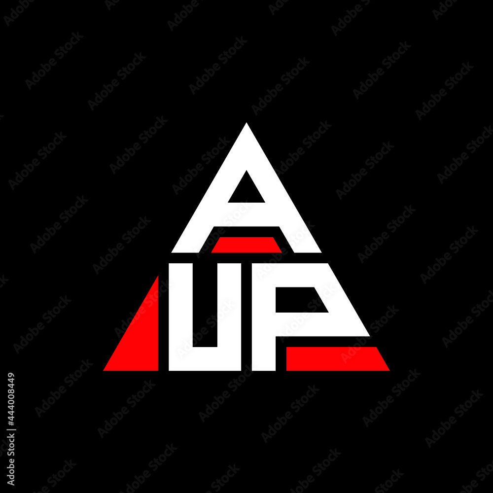 AUP triangle letter logo design with triangle shape. AUP triangle logo ...