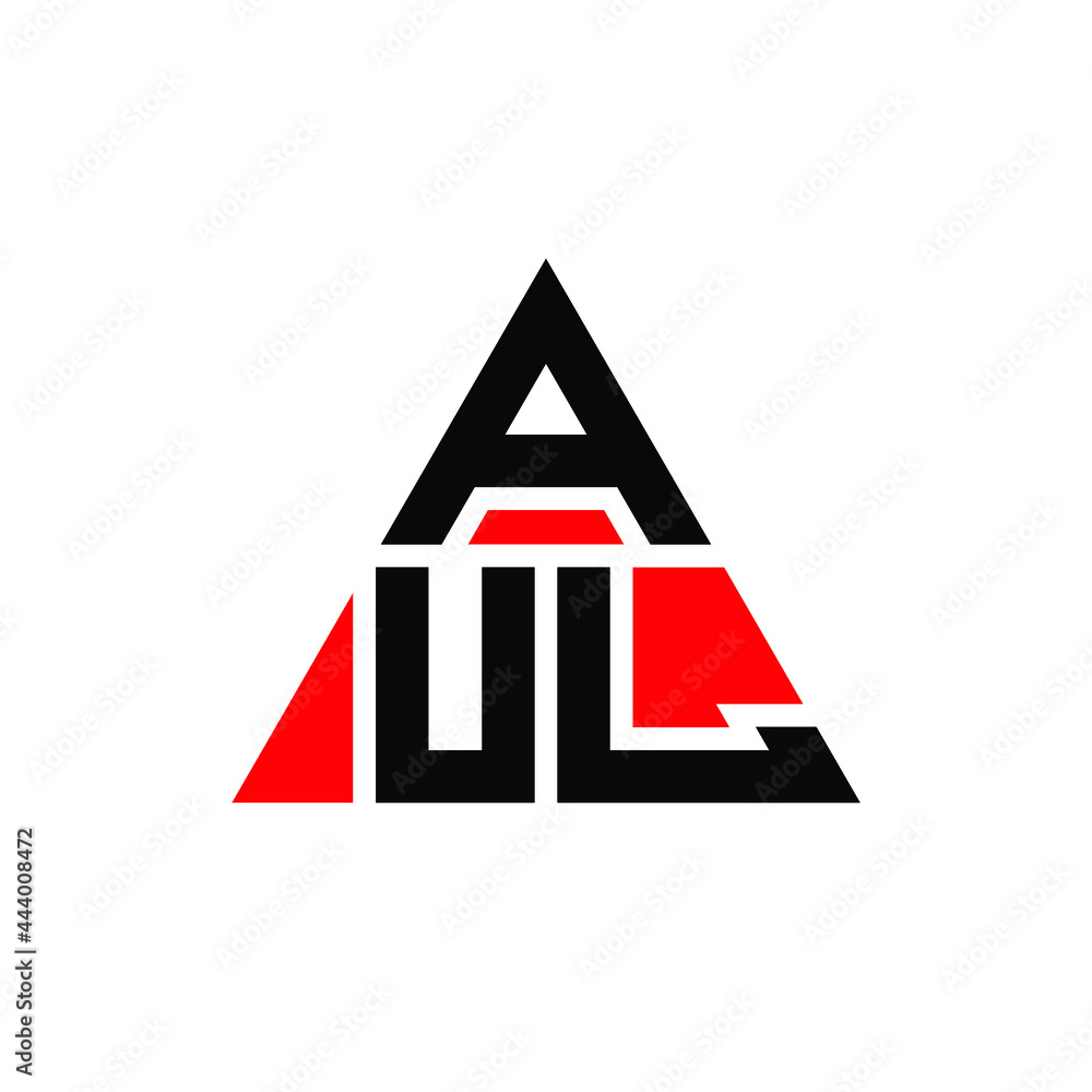 AUL triangle letter logo design with triangle shape. AUL triangle logo ...