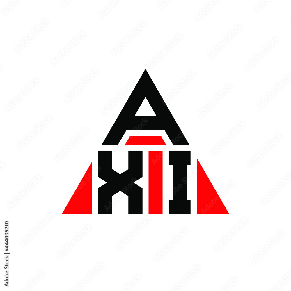 AXI triangle letter logo design with triangle shape. AXI triangle logo ...
