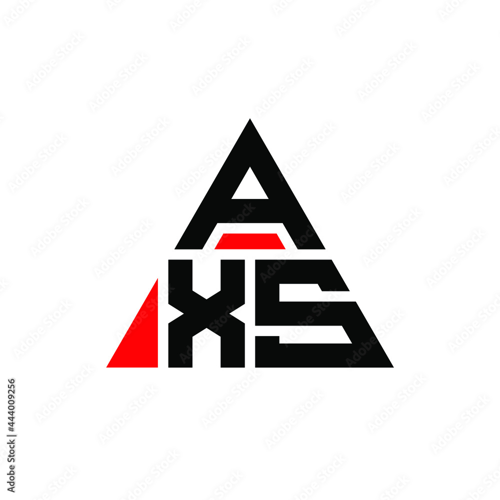 AXS triangle letter logo design with triangle shape. AXS triangle logo ...