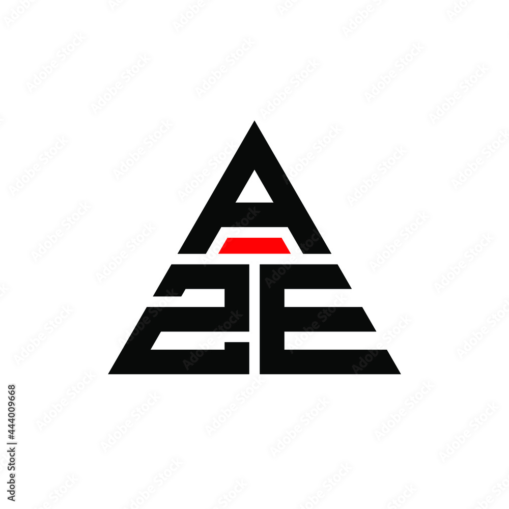 AZE triangle letter logo design with triangle shape. AZE triangle logo ...