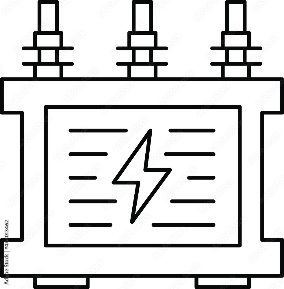 Substation line Icon. Grid icon sign vector illustration transparent ...