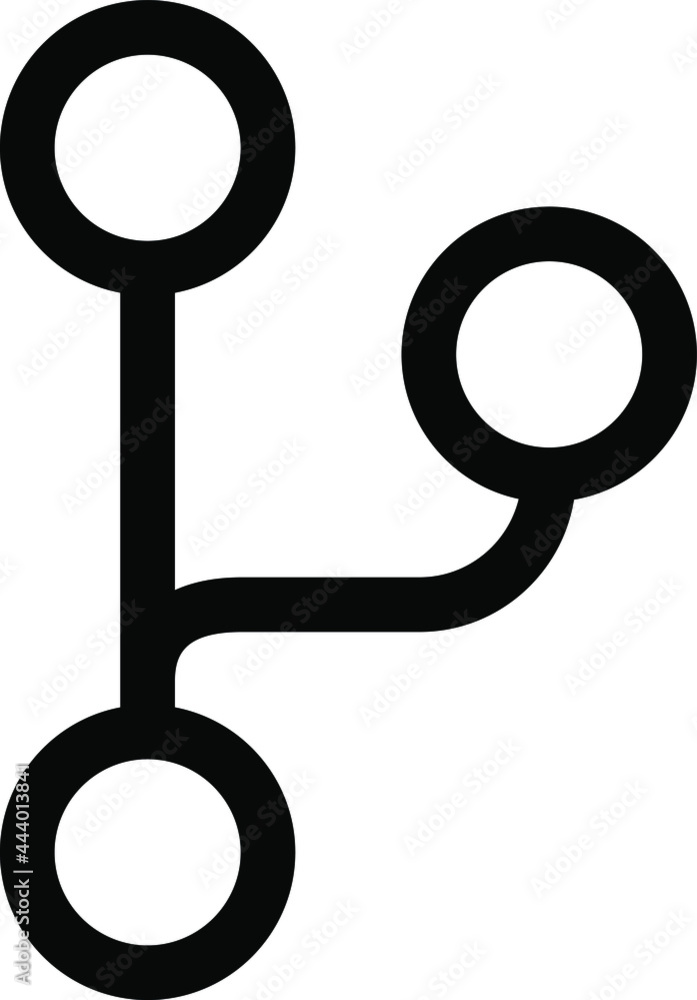 Git, fork icon. Git branch sign transparent background vector ...