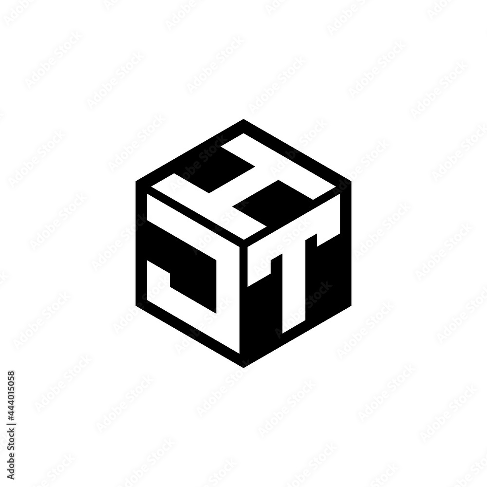 JTH letter logo design with white background in illustrator, vector ...
