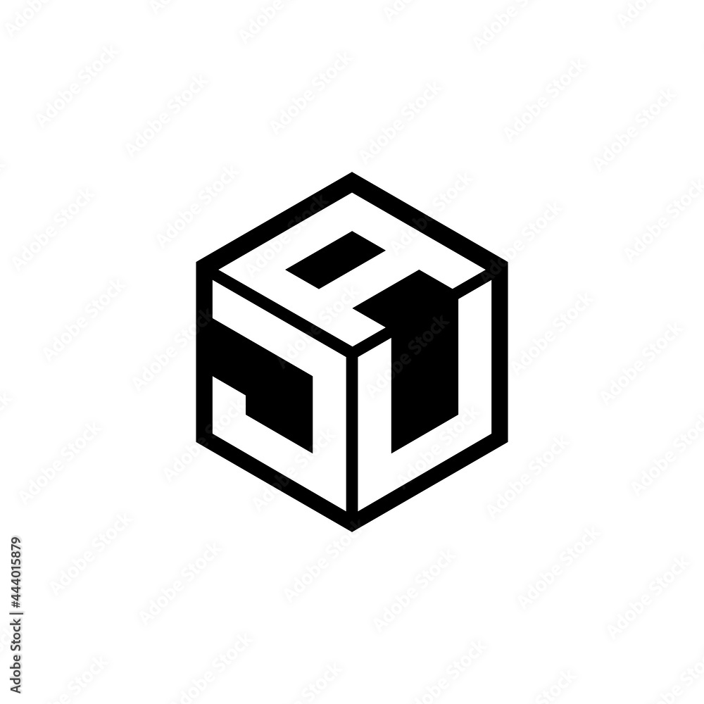 JUA letter logo design with white background in illustrator, vector ...