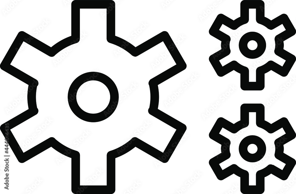 Settings icon. Gear Setting Cog sign transparent background vector ...