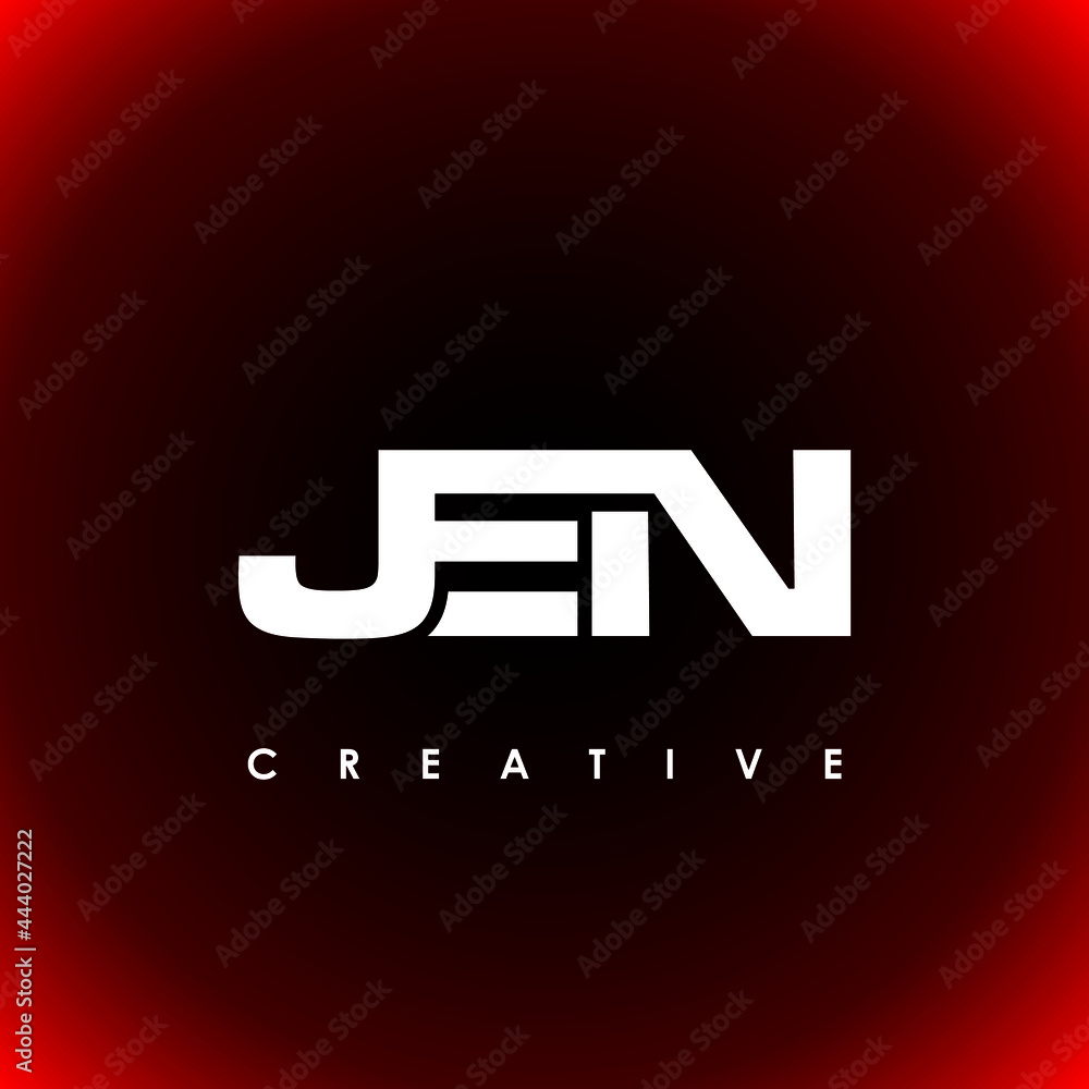 Poster JEN Letter Initial Logo Design Template Vector Illustration ...