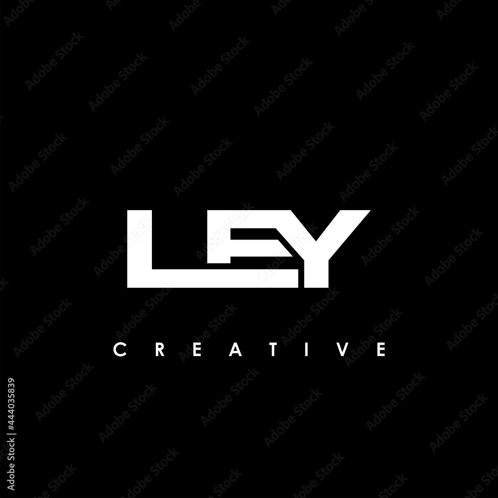 LEY Letter Initial Logo Design Template Vector Illustration Stock ...