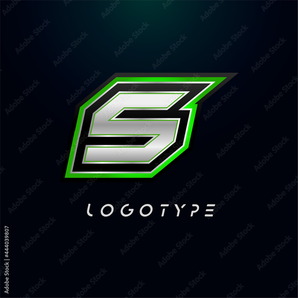 Letter S for video game logo and super hero monogram. Sport gaming ...
