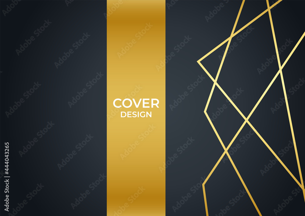 Black background with gold lines Stock Vector | Adobe Stock