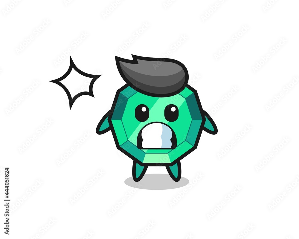 Cartoon Emerald Stone
