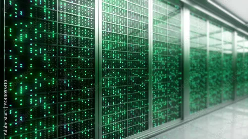 Video „Server racks in server interior room data center. Server room ...