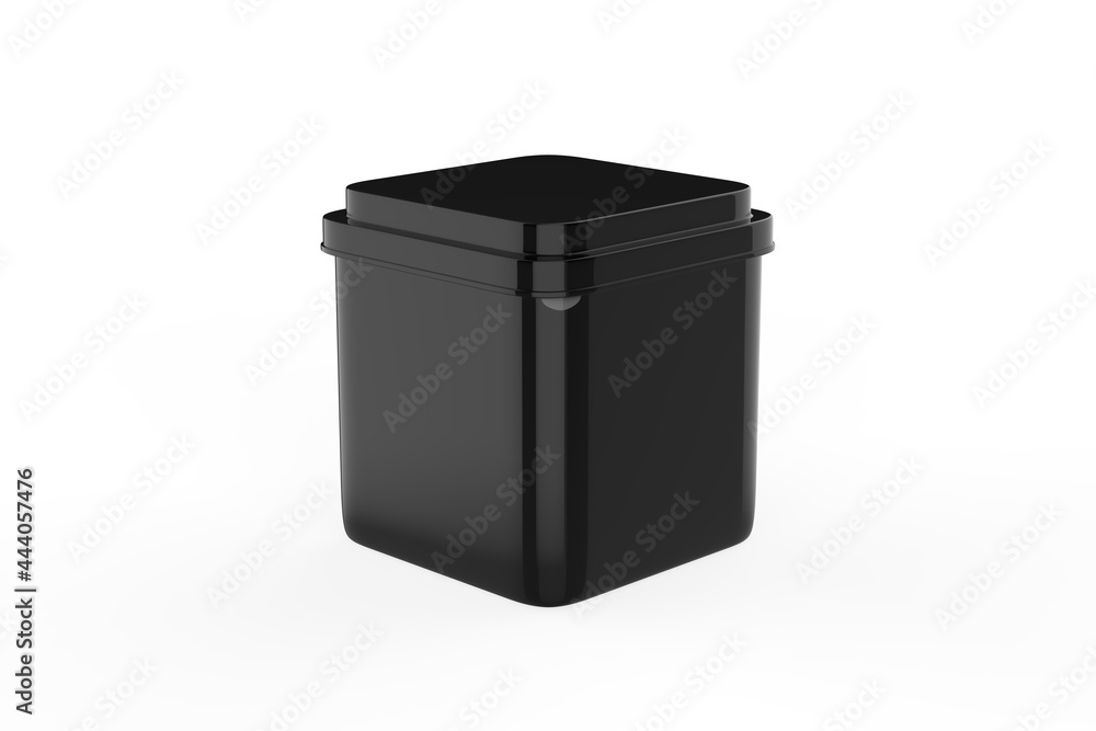 Paper Container box Mockup isolated om white background. 3d ...