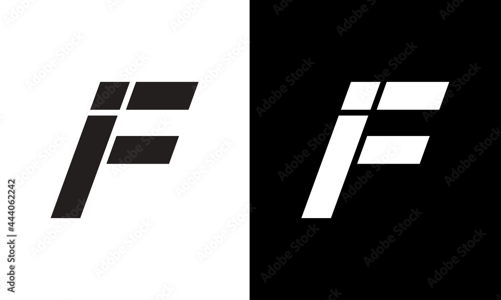 initial letter FI logo design on luxury background. FI icon logo design ...