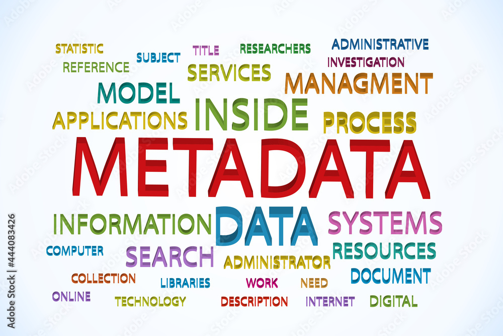 Metadata word information resources and guidance vector image design ...