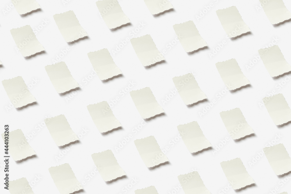 Pattern of white pieces of paper Stock Photo | Adobe Stock