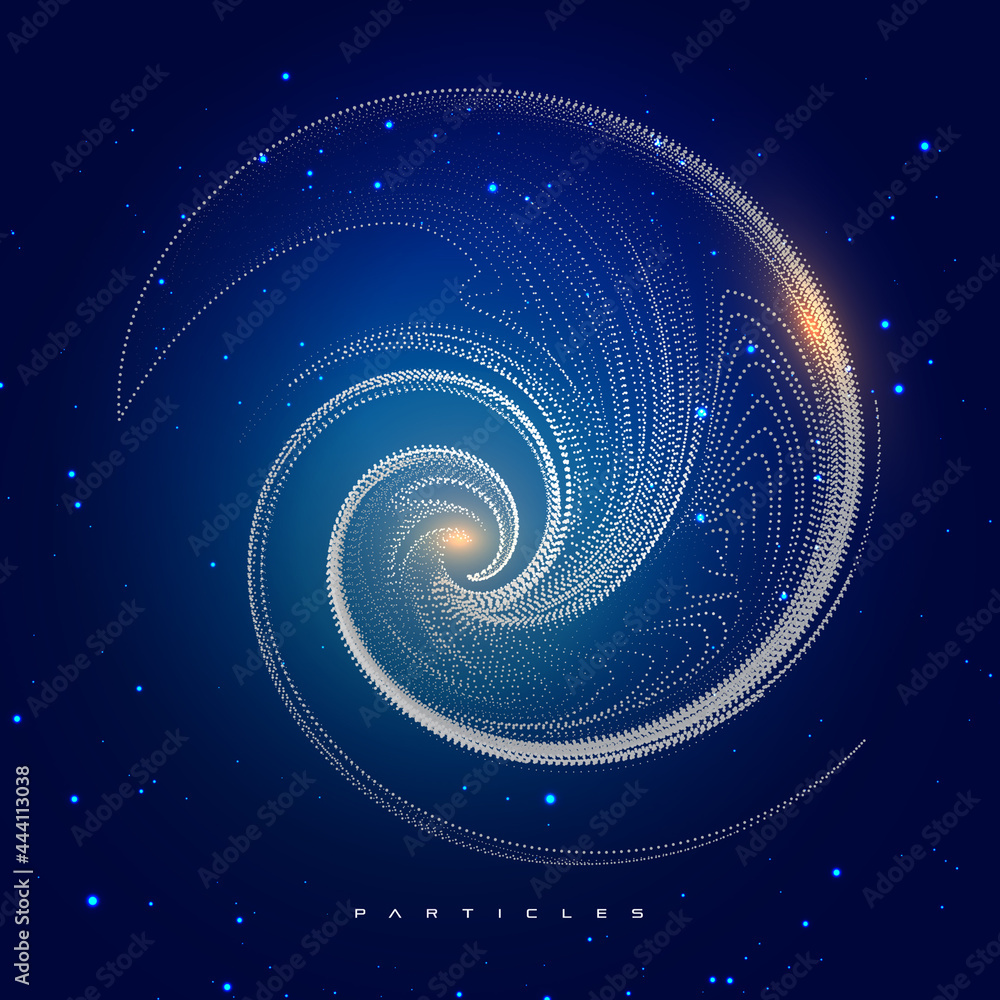 Abstract particles background element, hi-tech and big data algorithms ...
