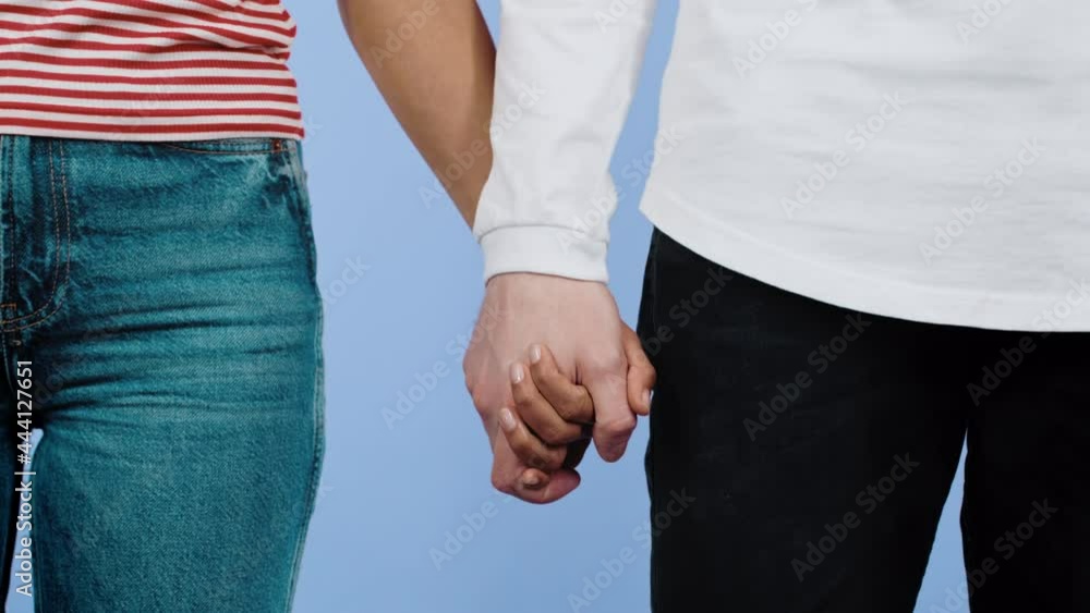 Hands of black woman and white man. Handshake close-up. Interracial ...