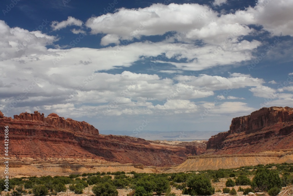spectacular red rock buttes in the black dragon canyon area of the san ...
