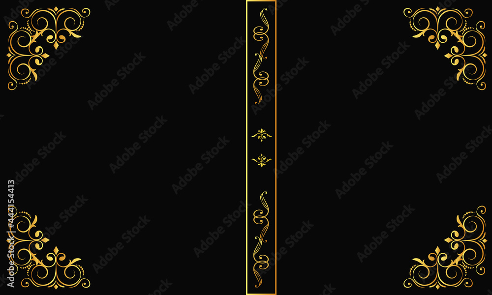 Floral Vector Book Cover Frame Design Stock Vector | Adobe Stock