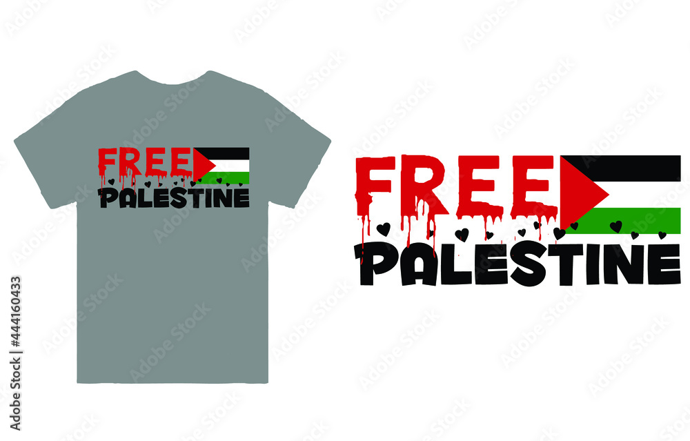 FREE PALESTINE! Save Gaza T-Shirt Vector Design Stock Vector | Adobe Stock