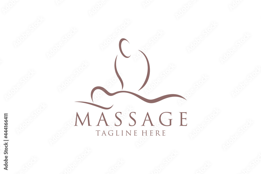 Body massage logo, Body Spa Centre icon, massage parlour, spa, relax ...