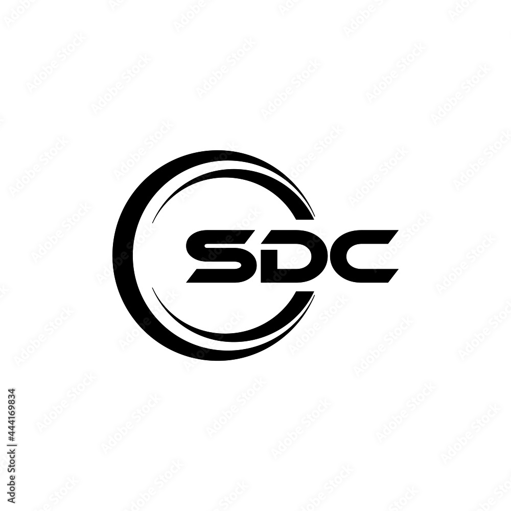 SDC letter logo design with white background in illustrator, vector ...
