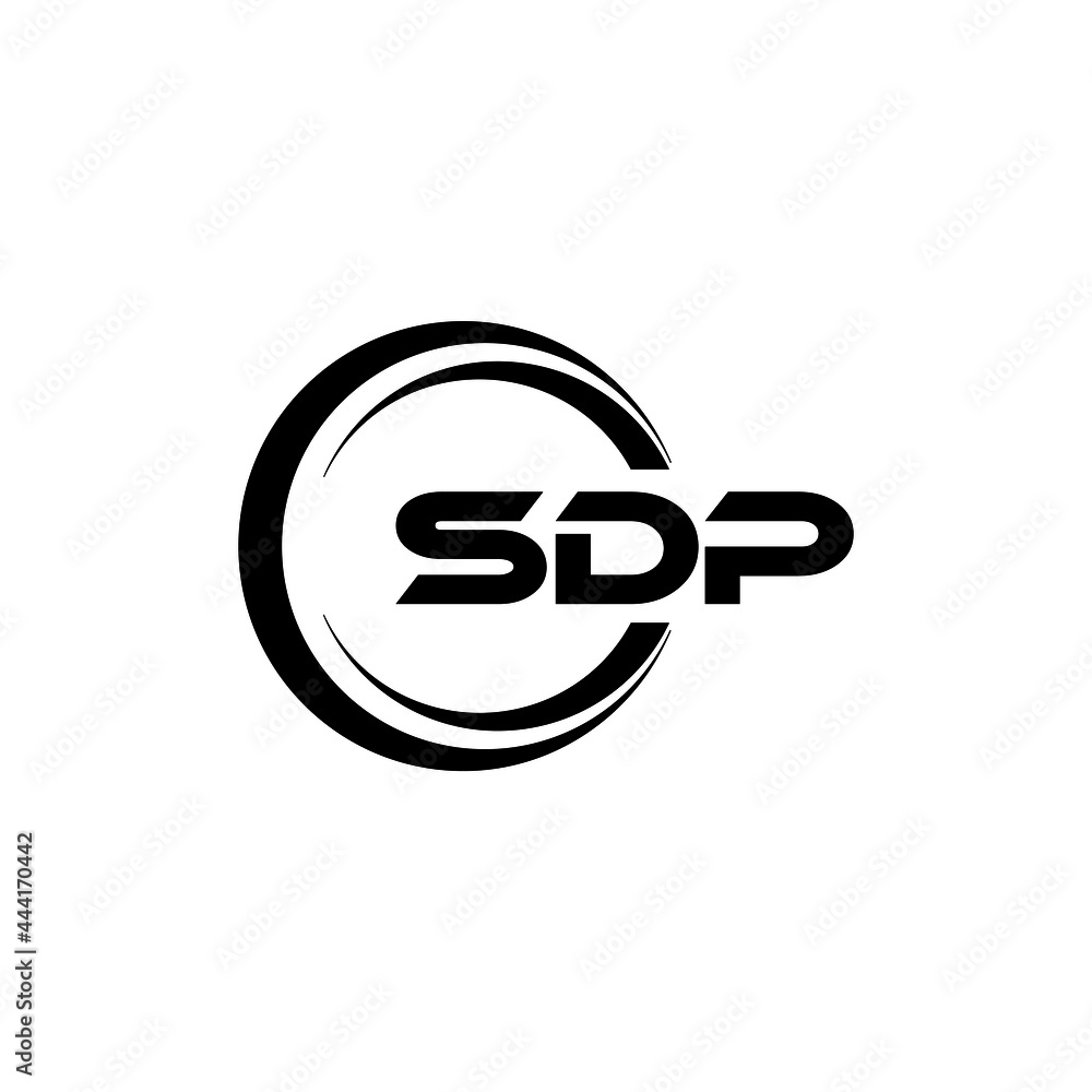 SDP letter logo design with white background in illustrator, vector ...