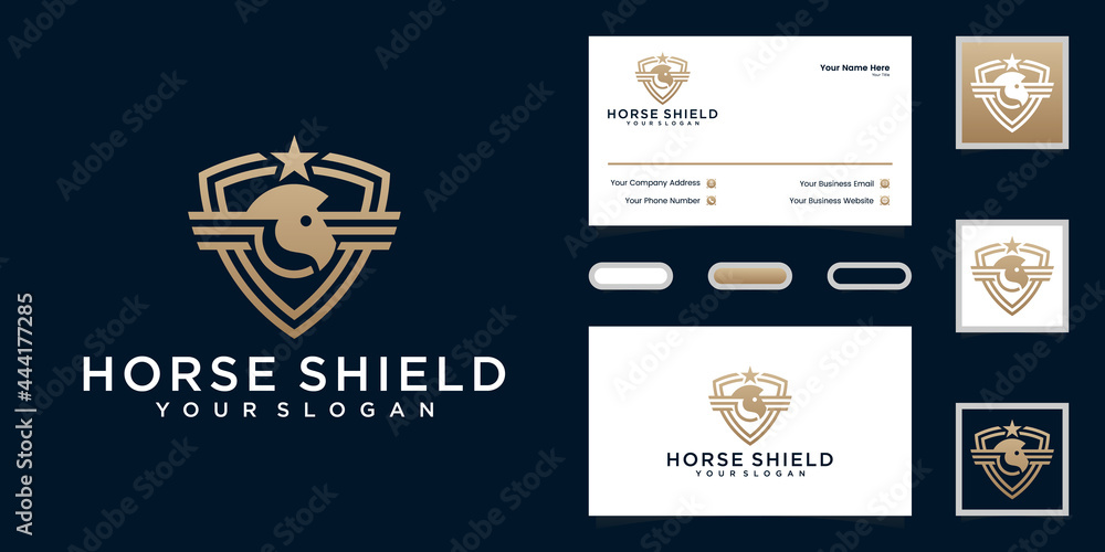 horse safety logo and business card inspiration Stock Vector | Adobe Stock