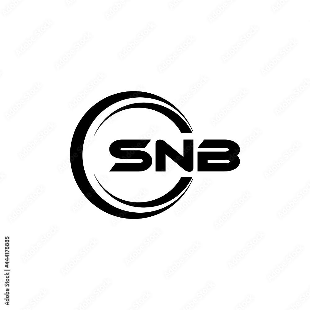 Vecteur Stock SNB letter logo design with white background in ...