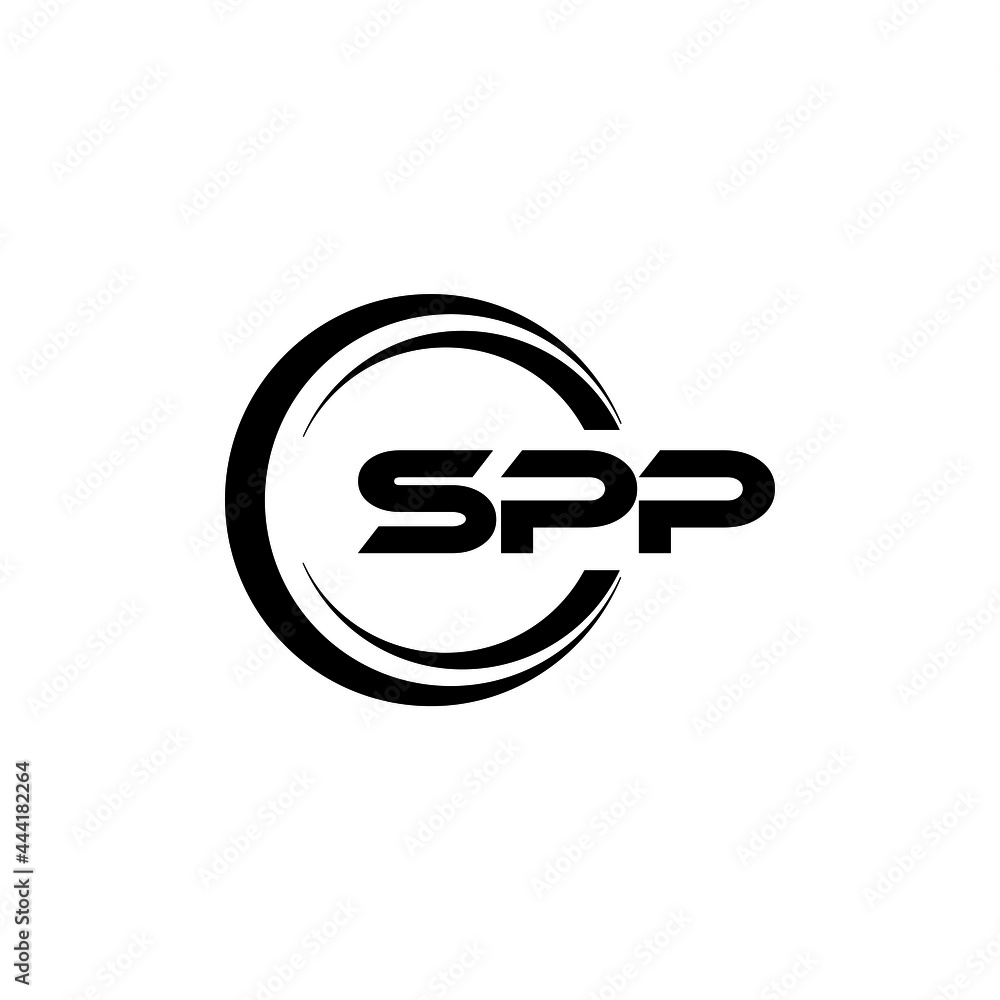 Vecteur Stock SPP letter logo design with white background in ...