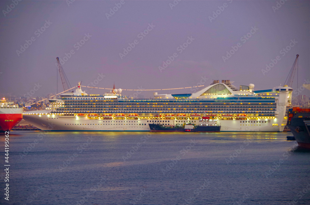 Modern Princess Cruises luxury cruise ship liner in the port of Callao ...