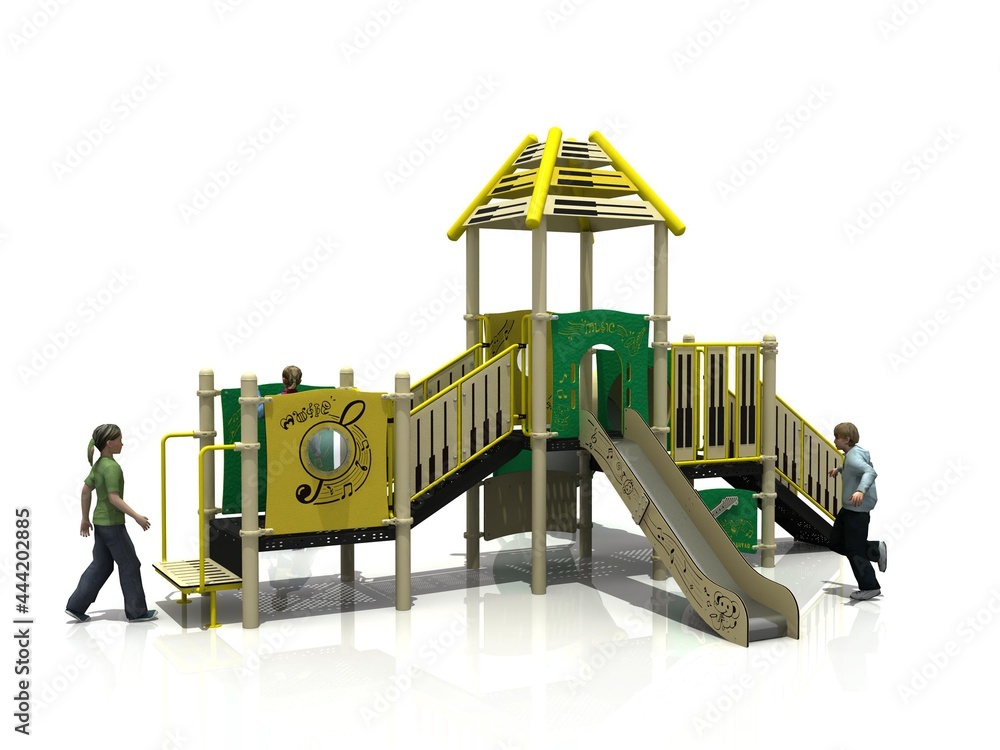 ภาพประกอบสต็อก JUEGOS PARA NIÑOS DE PARQUE - RENDER ภาพ | Adobe Stock