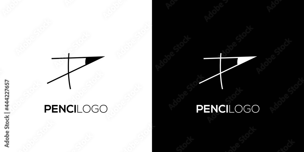 Simple and unique Pencil logo design Stock Vector | Adobe Stock