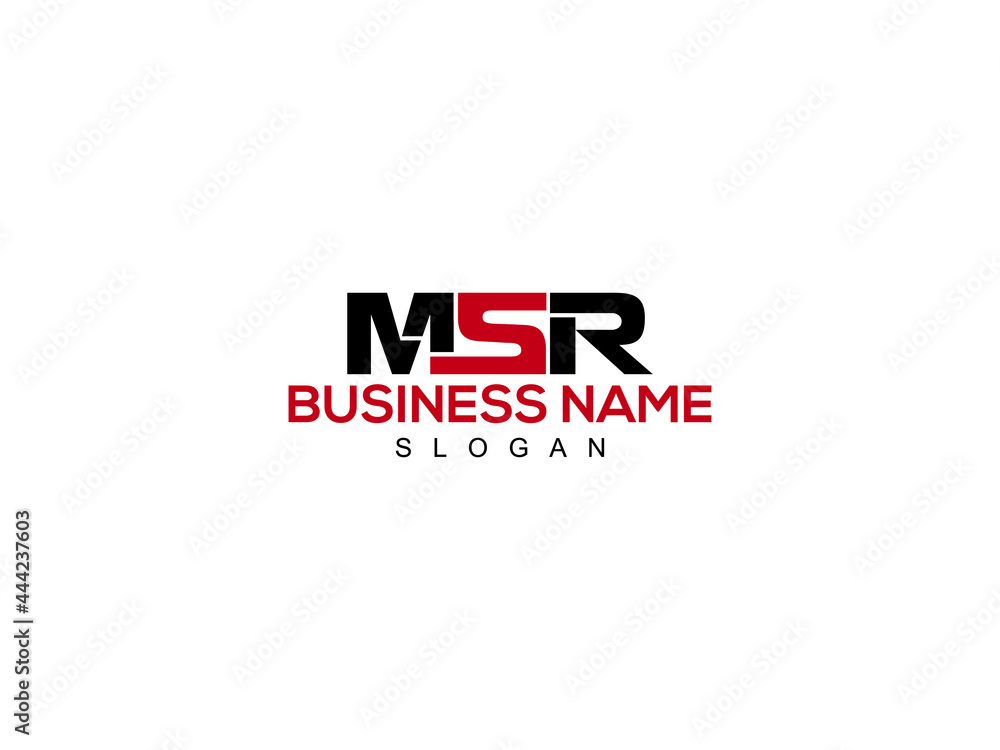 Letter MSR Logo Icon Vector Image Design For Company or Business Stock ...