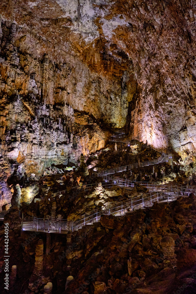 The internal of the famous karst cave of "the Giant", a large tourist ...
