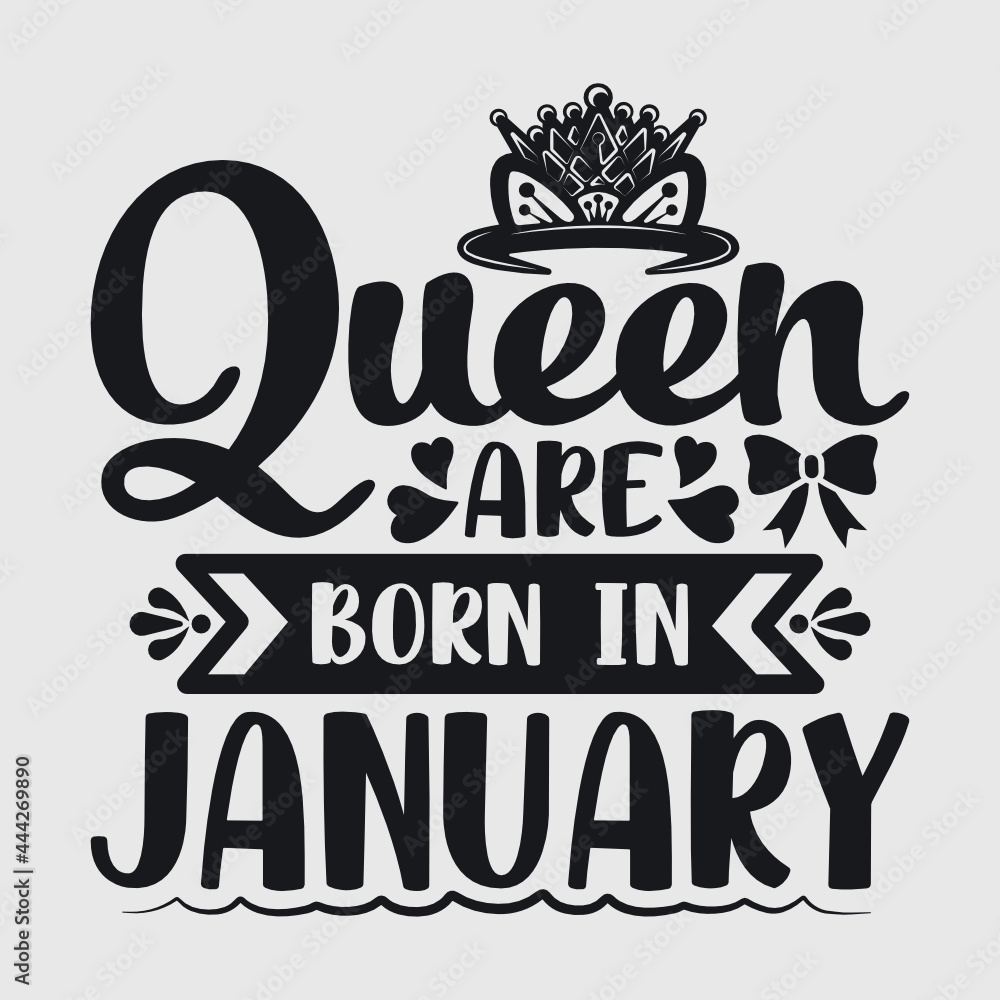 Queen Are Born In January Svg | Birthday Svg | January Queen Svg ...