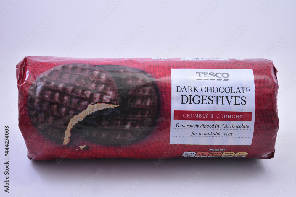 Tesco dark chocolate digestives in Manila, Philippines Stock Photo ...