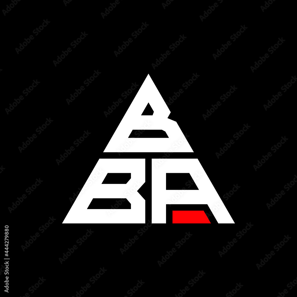 BBA triangle letter logo design with triangle shape. BBA triangle logo ...