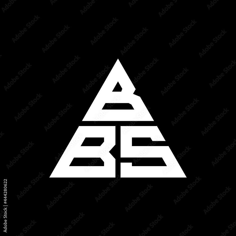 BBS triangle letter logo design with triangle shape. BBS triangle logo ...