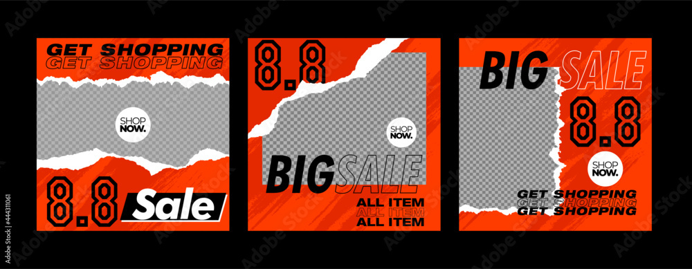 Sale minimalis square banner template. Editable background color with ...