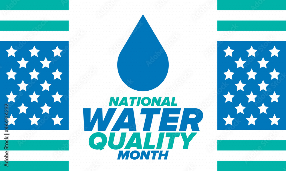 Vektorová grafika „National Water Quality Month in August. Month of ...