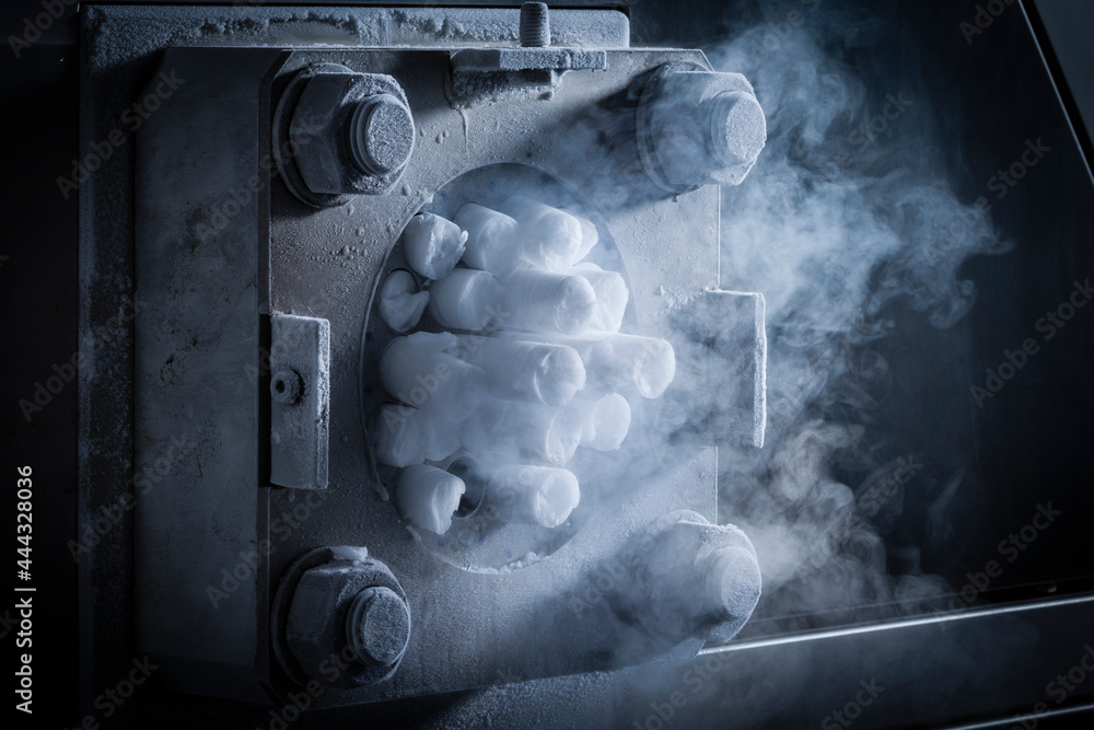Dry Ice in production (the solid form of carbon dioxide) Stock Photo ...